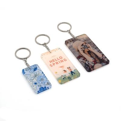 China DIY Personalized Sublimation Blank Acrylic Keychains For Sublimation Photos Printing for sale