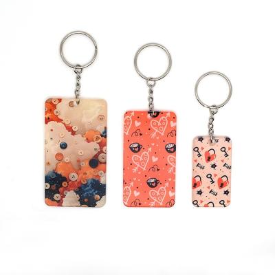 China DIY Personalized Sublimation Blank Acrylic Keychains For Sublimation Photos Printing for sale