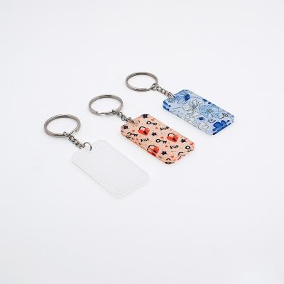 China DIY Personalized Sublimation Blank Acrylic Keychains For Sublimation Photos Printing for sale