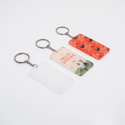 China DIY Personalized Sublimation Blank Acrylic Keychains For Sublimation Photos Printing for sale