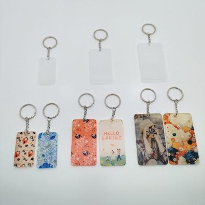 China DIY Personalized Sublimation Blank Acrylic Keychains For Sublimation Photos Printing for sale