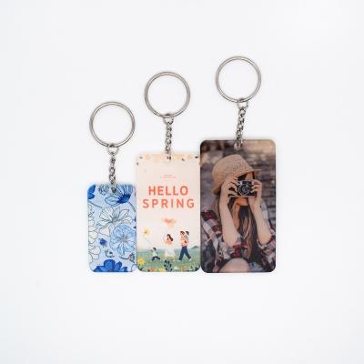 China DIY Personalized Sublimation Blank Acrylic Keychains For Sublimation Photos Printing for sale