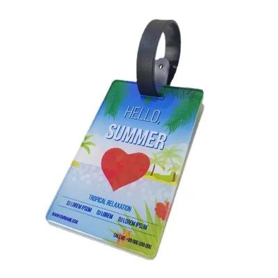 China Anti Loss Personalized Acrylic Luggage Tag Blanks For Sublimation Photos Printing for sale