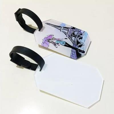 China Anti Loss Personalized Acrylic Luggage Tag Blanks For Sublimation Photos Printing for sale