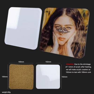 China Custom Made Personalized Acrylic Coasters For Sublimation Printing for sale