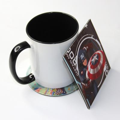 China 10*10cm Custom Leather Coaster Blanks For Sublimation Photo Printing for sale