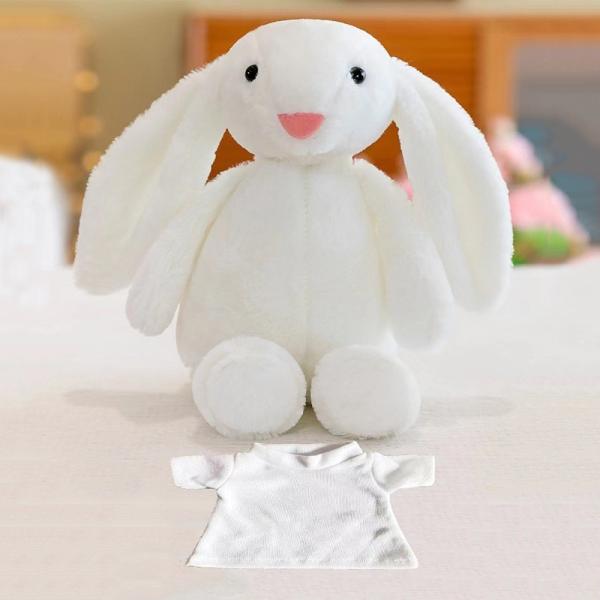 Quality DIY 30cm Sublimation Stuffed Animals Easter Bunny Plush Toy With Customizable T for sale