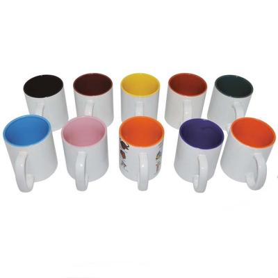 China DIY 11oz Wit Keramische Sublimatie Koffiekop Innerlijke kleur Voor Sublimatie Foto Printing Te koop