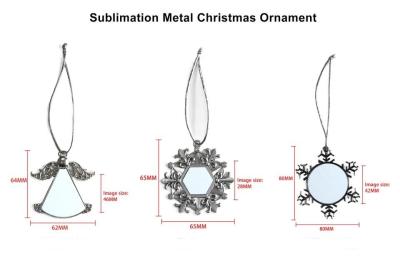 Cina Aluminiosublimazione personalizzata Decorazioni natalizie metallo ornamenti di sublimazione in vendita