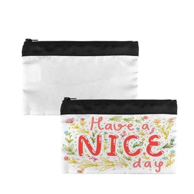 China Polyester Blank Sublimation Cosmetic Bag Lipstick Mirror Pencil Bag Sublimation Makeup Bag for sale