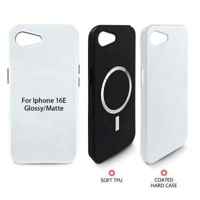 China 3D 2 en 1 Magsafe Casilla de Sublimación Para Iphone16e Casilla de teléfono de sublimación en blanco Casilla de teléfono magnética personalizada en venta