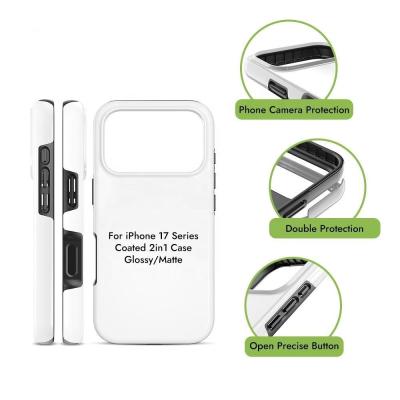 Cina Sublimazione 3d 2 in 1 Custodie per telefono rivestite Grezze Opache Lucide Per iPhone Serie 17 Cover per cellulare in vendita