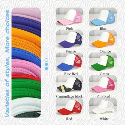 China Custom Sublimation Mesh Cap Trucker Cap Colored Hats For Sublimation for sale