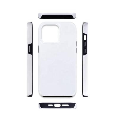 China 2 In 1 Tough Sublimation Phone Case Iphone 15 Blank Coated 3d Mobile Cover For Sublimation for sale