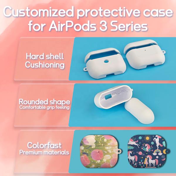Quality Customized Blank Sublimation For Airpod 3 Case Sublimation Coated PC Earphone for sale