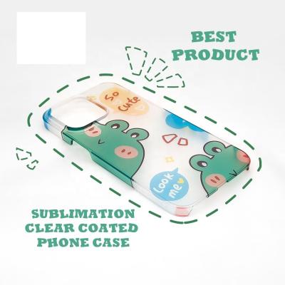 China Funda de teléfono transparente de sublimación recubierta, funda de teléfono transparente personalizada para transferencia de calor en venta