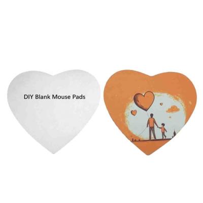 China Custom Sublimation Textile Blanks Heart Shape Sublimation Mouse Pads Wholesale for sale
