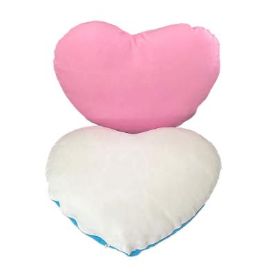 Cina Sublimazione Cuore Cushion Peach Skin Velvet Gettare Sublimazione cuscino Copertura bianca in vendita