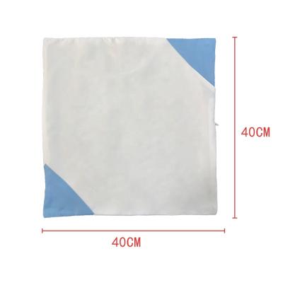 China Impresión personalizada de doble lado en blanco de la almohada de sublimación de la caja 40 * 40CM poliéster de color de la esquina de la almohada de sublimación en blanco en venta