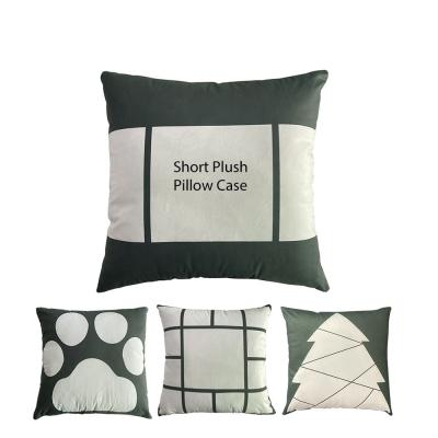 China 40*40CM Cushion Cover Sublimation Multi Panel Style Design Blank Custom Printable 3 Panel Velvet Sublimation Cushions for sale