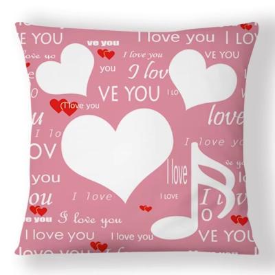 China Sublimation Textiles DIY I Love You Pillow Case Wholesale Sublimation Pillow Covers for sale