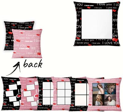 China Sublimation Textiles DIY I Love You Pillow Case Wholesale Sublimation Pillow Covers for sale