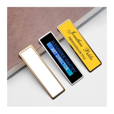 중국 재사용 가능 빈 수블리메이션 이름 배지 자기 이름 태그 사용자 지정 로고 판매용