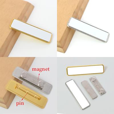 중국 재사용 가능 빈 수블리메이션 이름 배지 자기 이름 태그 사용자 지정 로고 판매용