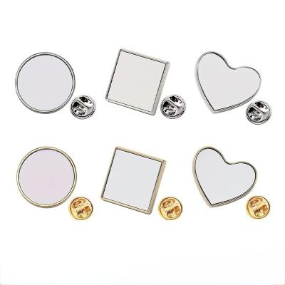 China DIY Sublimation Blank Metal Badge Brooches Personalised Pin Badges for sale