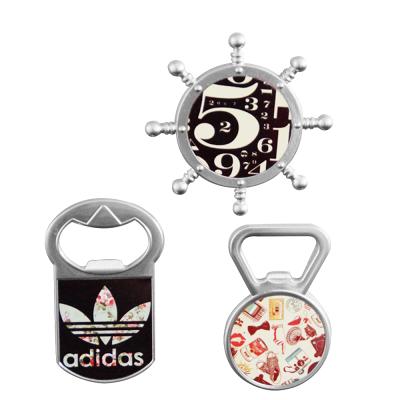 China Personalized Gifts Metal Sublimation Fridge Magnet Bottle Opener Blanks for sale