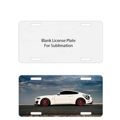 China Customized Various Sizes Of Sublimation Blank License Plates And License Plate Frame for sale