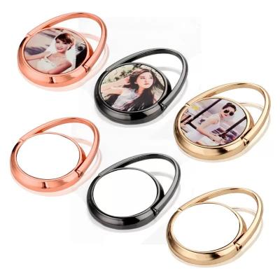 China Sublimation Blank Cell Phone Ring Holder Attached To Phone Case Sublimation Phone Holder For Heat Transfer for sale