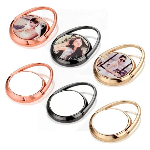 Quality Sublimation Blank Cell Phone Ring Holder Attached To Phone Case Sublimation Phone Holder For Heat Transfer for sale