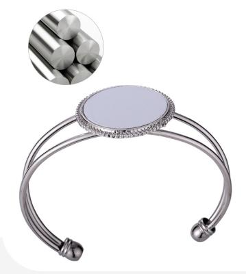 Cina Bracciale rigido in metallo con sublimazione personalizzata all'apertura del polsino in vendita