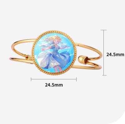 Cina Bracciale rigido in metallo con sublimazione personalizzata all'apertura del polsino in vendita