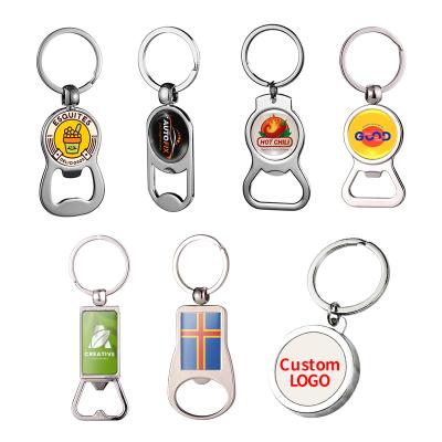 Cina Regalo per la festa del papà Fai da te Portachiavi in metallo personalizzato Sublimazione Apribottiglie Portachiavi in vendita