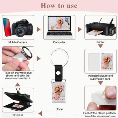 중국 맞춤 키 체인 키 프로모션 선물 빈 맞춤 로고 가죽 스트랩 키 체인 수블리메이션 금속 키 체인 판매용