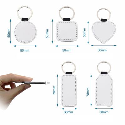 Chine Porte-clés vierges à sublimation en cuir PU pour impression personnalisée, transfert thermique à vendre