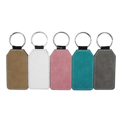 중국 PU 수블리메이션 심장 키 체인 빈 사용자 지정 로고 듀얼 사이드 프린팅 수블리메이션 가죽 키 체인 판매용