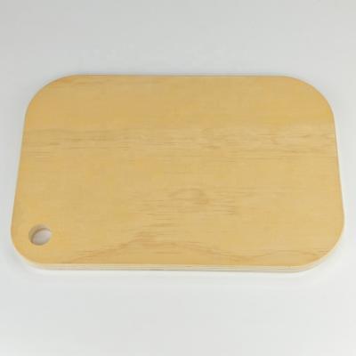 China Rounded Rectangle Design Custom Wood Cutting Board DIY Sublimation Kitchen Chopping Block With Hanging Hole for sale