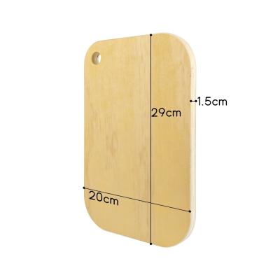 China Rounded Rectangle Design Custom Wood Cutting Board DIY Sublimation Kitchen Chopping Block With Hanging Hole for sale