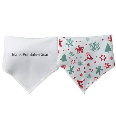 China Blank Sublimation Pet Scarf DIY Custom Printed Polyester Sublimation Dog Bandana for sale