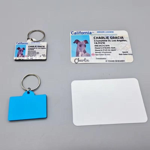 Quality DIY MDF Sublimation Dog Tag Blanks Heat Transfer Blank PET Tag for sale