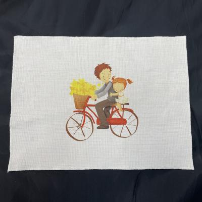 China Sublimation Placemats Blanks 30*40cm Double Sided Custom Printing Logo Linen Sublimation Table Mats for sale