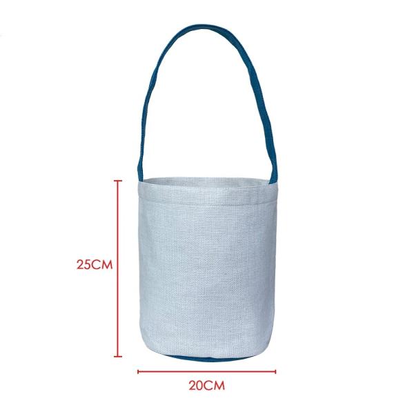 Quality Blank Linen Sublimation Easter Baskets Custom Print Party Candy Tote Bag for sale