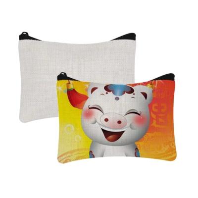 중국 미니 린넨 승화 코인 지갑 페니 백 10X15CM 블랭크 핸드 지갑 판매용