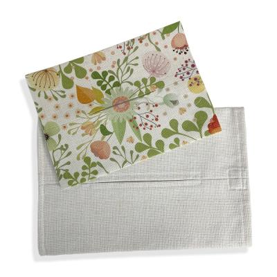 Cina Scatola di tessuti per sublimazione di lino Logo stampato su misura Blank Sublimation Napkin Holder Tissue Bag Case in vendita