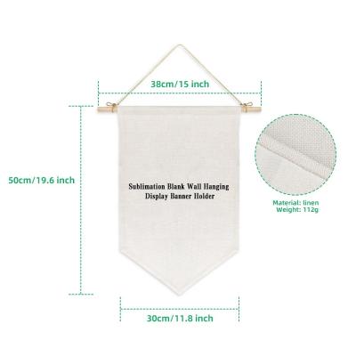 Cina Sublimazione di lino bandiere da giardino in bianco bandiere appese a muro su misura in vendita