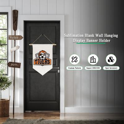 Cina Sublimazione di lino bandiere da giardino in bianco bandiere appese a muro su misura in vendita