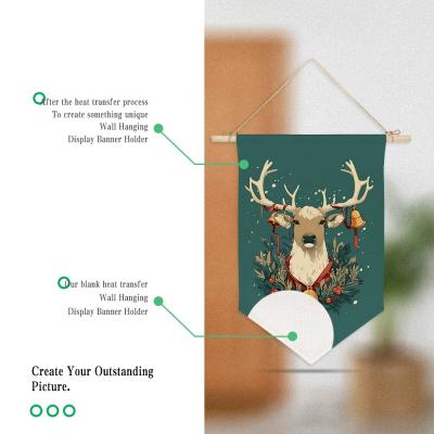 Cina Sublimazione di lino bandiere da giardino in bianco bandiere appese a muro su misura in vendita